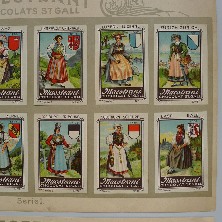 MAESTRANI Chocolats, Sammel-Vignetten, 22 Stück, selten (Gebraucht) in Sursee für CHF 30 – mit ...