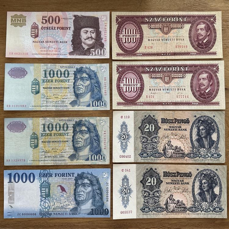 Hungarian banknotes / Ungarische Banknoten (Gebraucht) in Unterägeri ...
