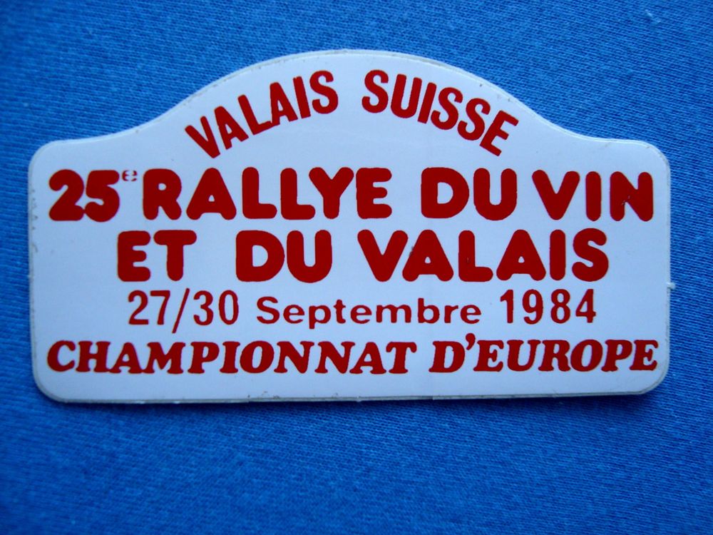 Autocollant, Aufkleber, sticker, rallye du Vin et du Valais (Neu ...