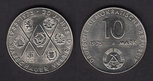 DDR-1975 10 Mark Gedenkmünze 20 Jahre Warschauer Vertrag | Kaufen auf Ricardo