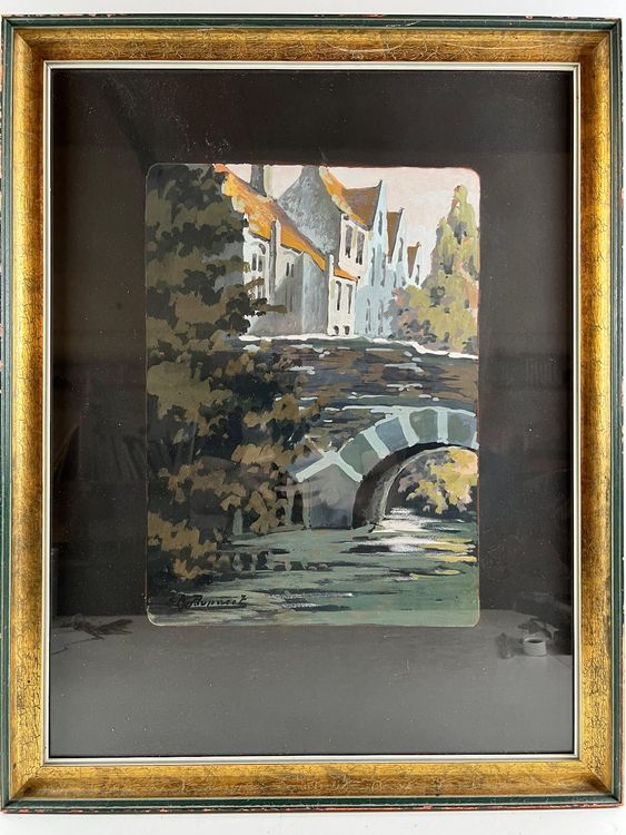 Brückenszene Gemälde Signiert. (Gebraucht) in Neuhausen am Rheinfall für CHF 10 – nur Abholung ...