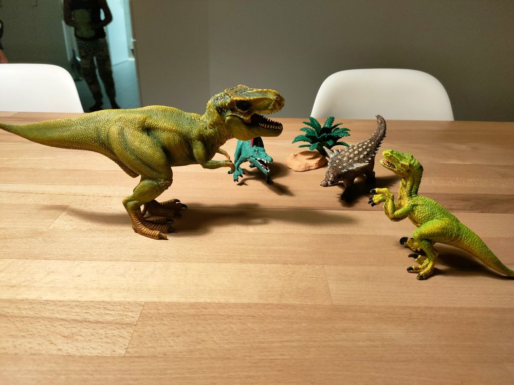 Schleich T-Rex, Velociraptor, Spinosaurus und Ankylosaurus | Acheter ...