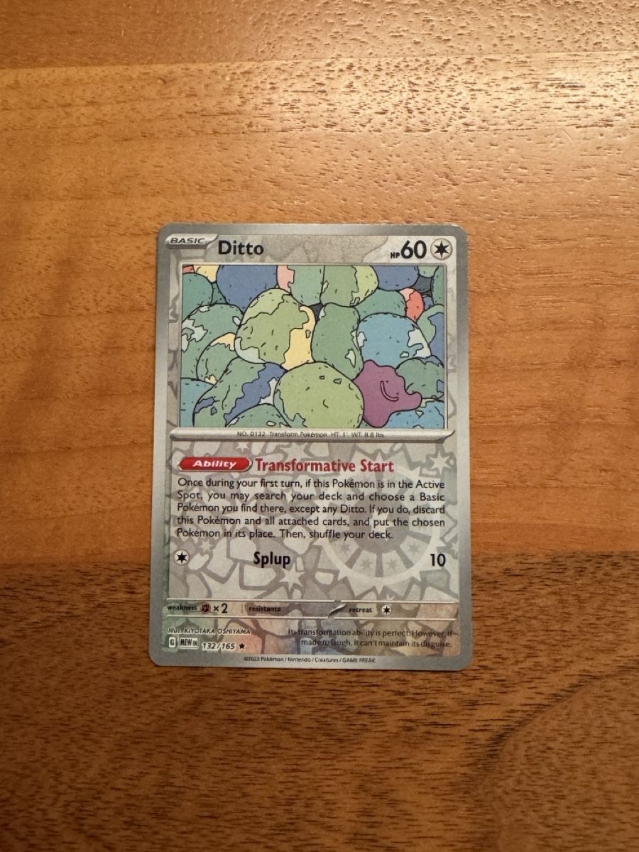 Pokemon MEW 151 EN Ditto 132/165 Reverse Holo (Neu (gemäss Beschreibung ...