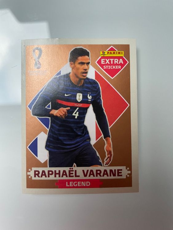 Raphaël Varane Bronze Panini Extra Sticker WM 2022 (Neu (gemäss Beschreibung)) in Kleinbösingen ...