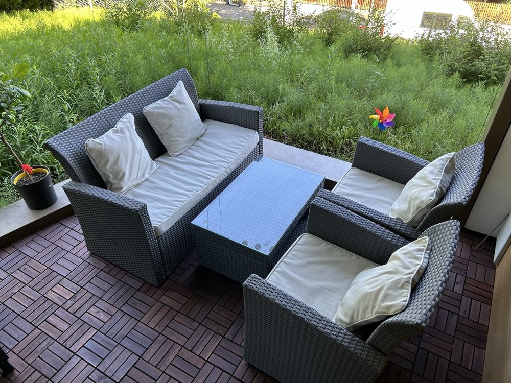 Wunderbar Rattan Set Balkon Fotos