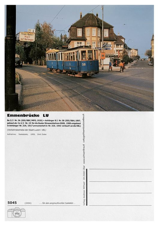 Emmenbrücke Seetalplatz Trambahn Luzern VBL Tram Be 2/2 + B2 (Neu (gemäss Beschreibung)) in Bern ...