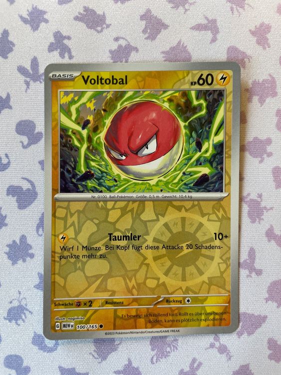 Voltobal 100/165 reverse Holo - Pokemon 151 DE | Kaufen auf Ricardo