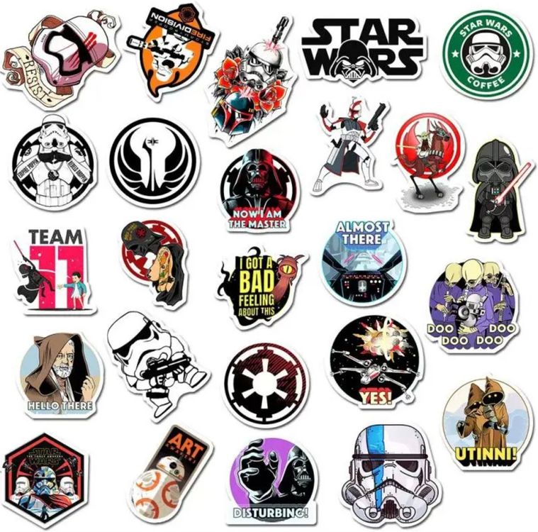 50 Stk. Sticker/Aufkleber - Star Wars | Kaufen auf Ricardo