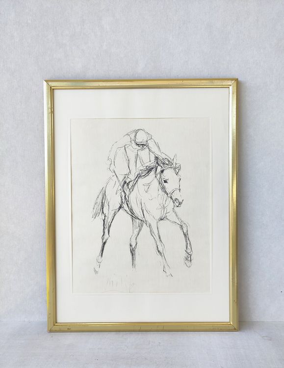 Klaus Philipp - Jockey auf Rennpferd - orig. signiert 1973 | Kaufen auf ...