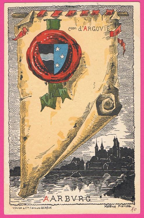 Aarburg Wappen Aargau gel 1899 (Gebraucht) in Einsiedeln für CHF 3 – mit Lieferung auf Ricardo ...