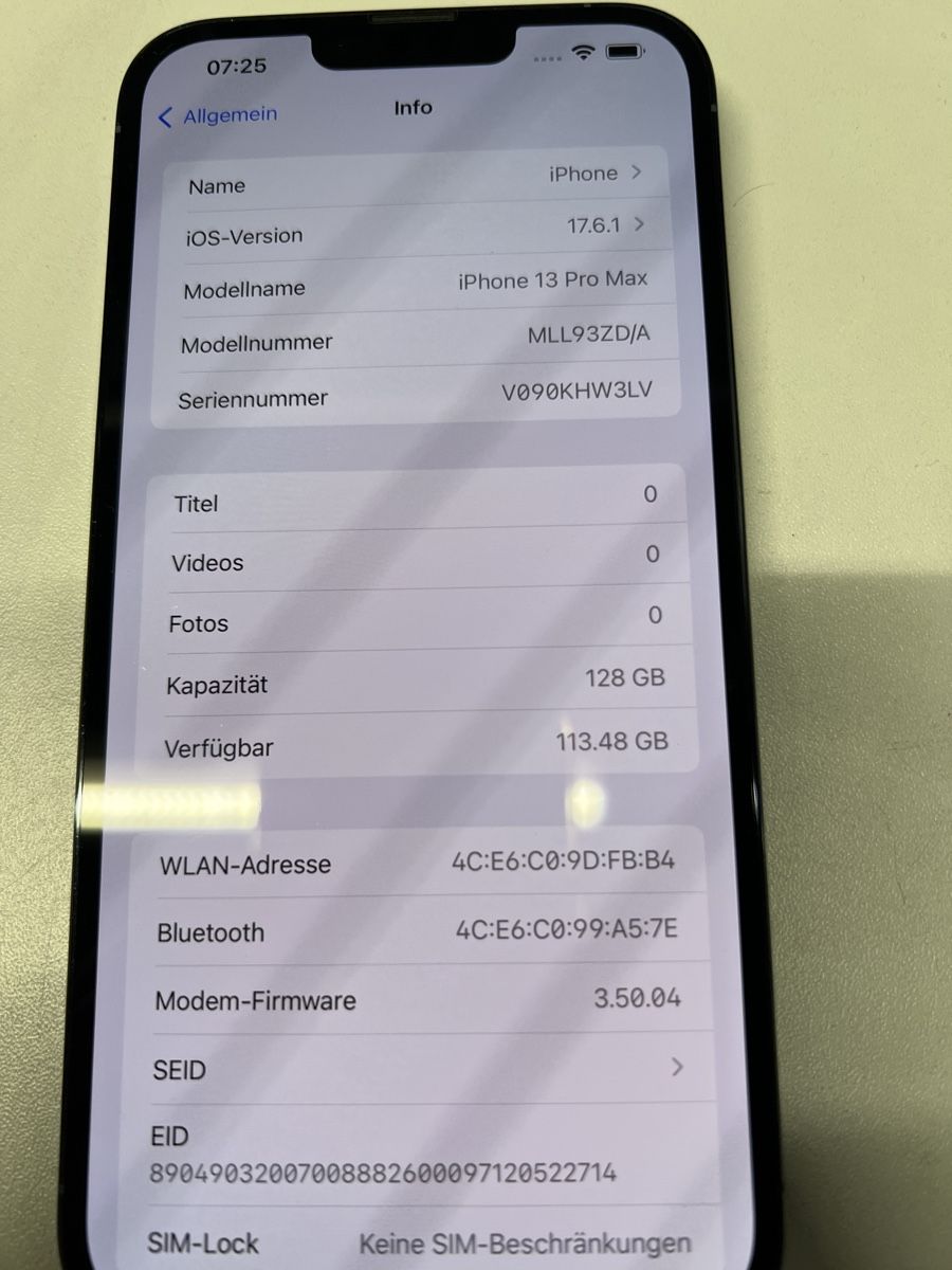 iPhone 13 Pro Max, 128 GB, Spacegrau, Top Zustand! (Neu (gemäss ...