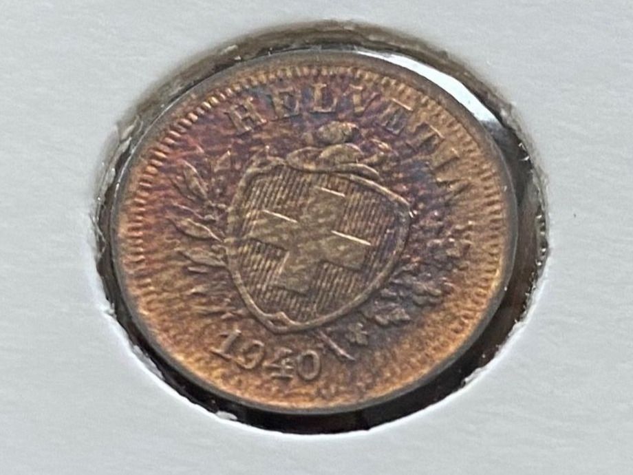 Schweiz 1 Rappen 1940 unz ++ Golden Perlmutt Patina ++ | Kaufen auf Ricardo