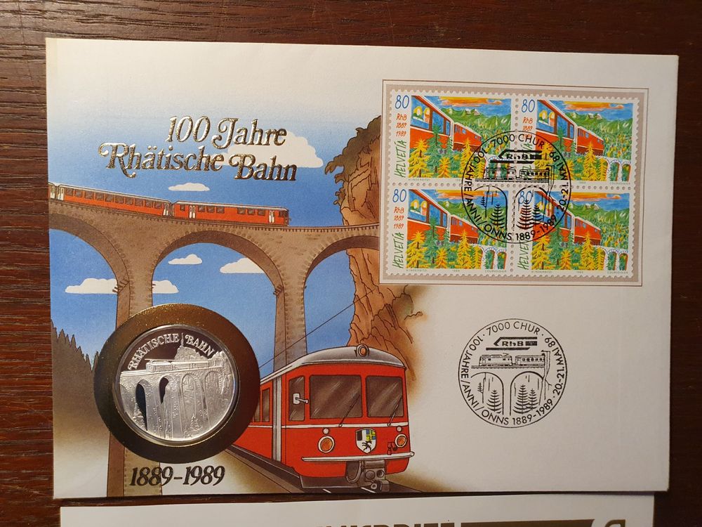 CH-Numisbrief "100 JAHRE RHÄTISCHE BAHN" (Neu (gemäss Beschreibung)) in Aesch LU für CHF 15.9 ...