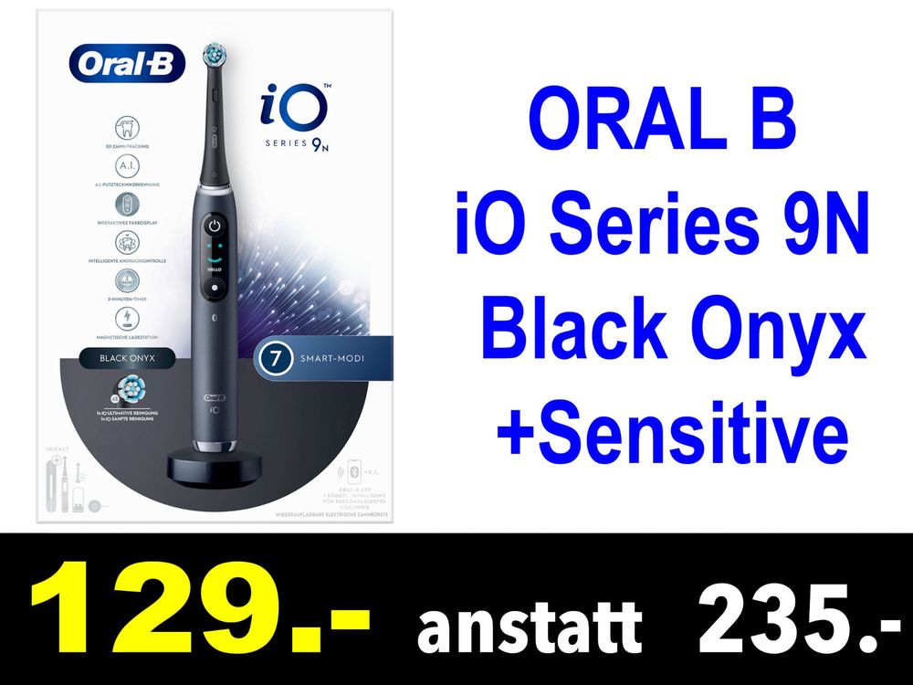 🔴 Zahnbürste ORAL B iO Series 9N Black Onyx /961A | Kaufen auf Ricardo