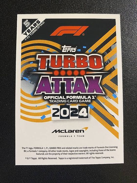 2024 turbo attax card - F1 - Lando Norris PAPAYA (D'occasion) à Savosa pour CHF 12 – avec ...