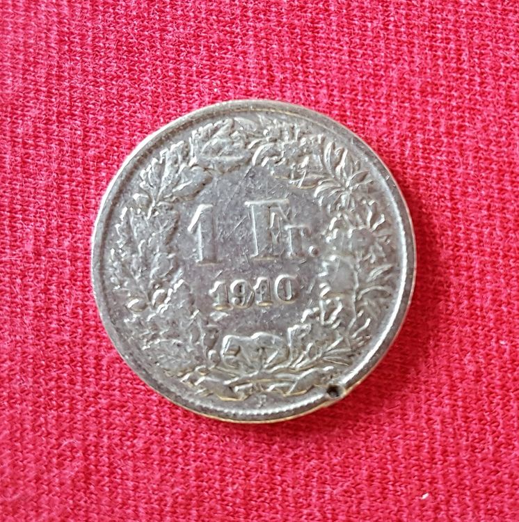 1 Franken 1910 uralte sehr rare Silbermünze ab nur 1 Fr !!! (Gebraucht) in Camignolo für CHF 2.6 ...