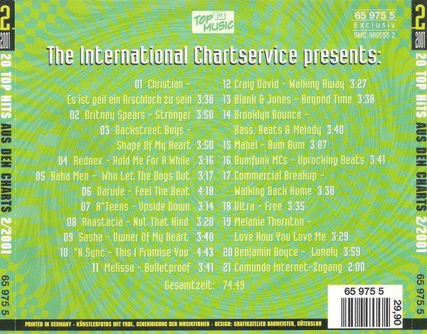 CHART BOXX - 20 Tophits - The International Charts 2/2001 F9 (Gebraucht ...