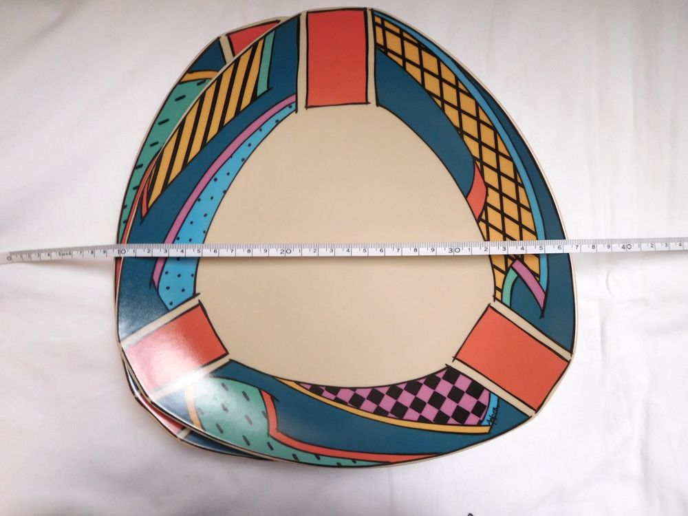 2 Speiseteller Rosenthal Flash Dorothy Hafner Memphis Design (Gebraucht ...