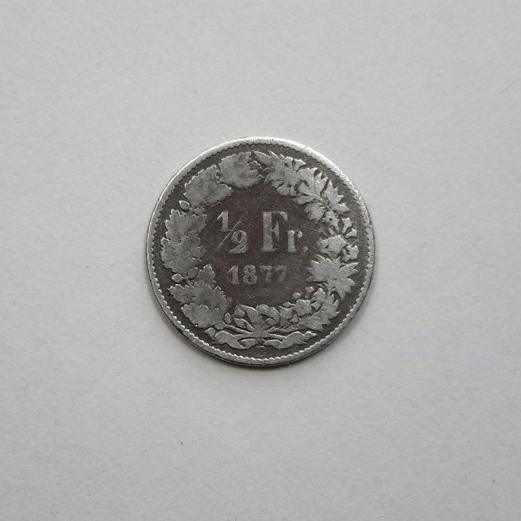 Schweiz , 1/2 Franken , 1877 , Silber . | Kaufen auf Ricardo