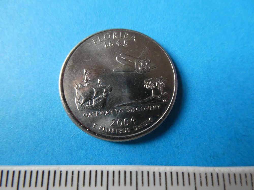 USA 2004, Quarter-Dollar, Sondermünze Florida (Gebraucht) in ...