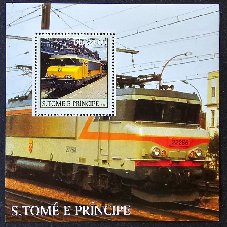 Sao Tome und Principe-Mi Block 467 ** (2003) Bahnmotive (Neu (gemäss ...