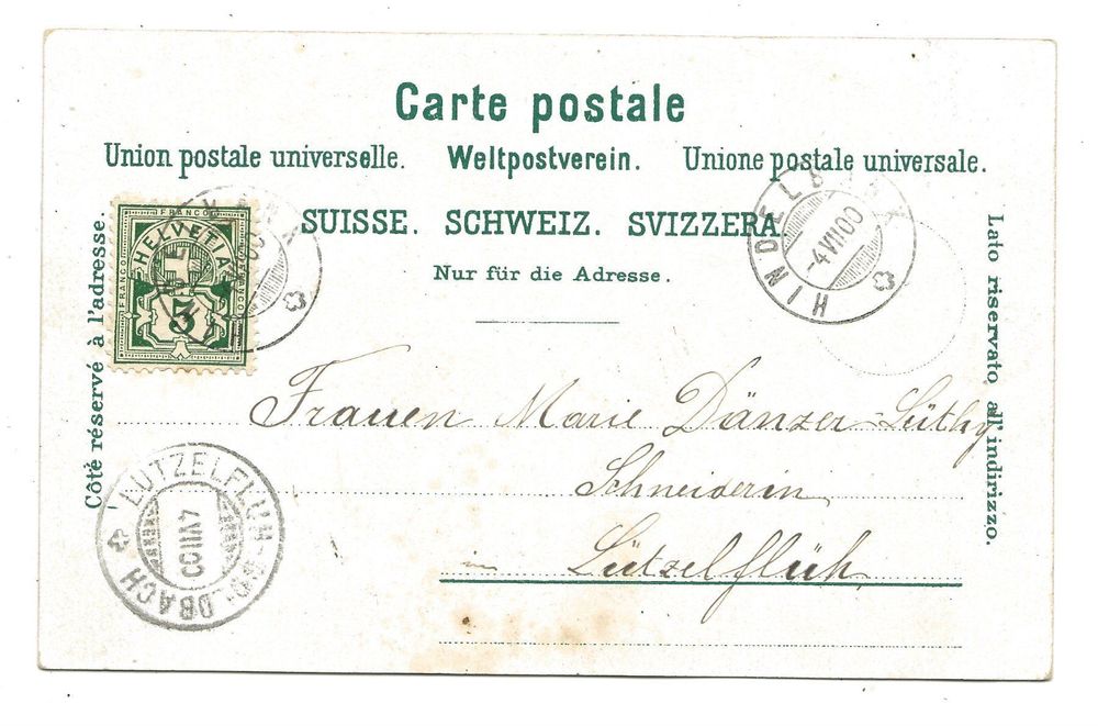 Gruss aus Bern - Nydeck- und Eisenbahnbrücke - Litho 1900 (Gebraucht) in Engelburg für CHF 8 ...