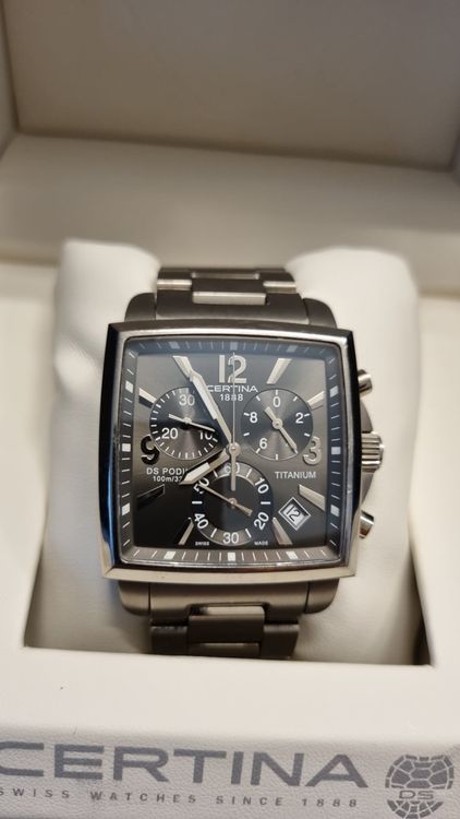 Certina DS Podium Square Titanium 43mm mit Krone | Kaufen auf Ricardo