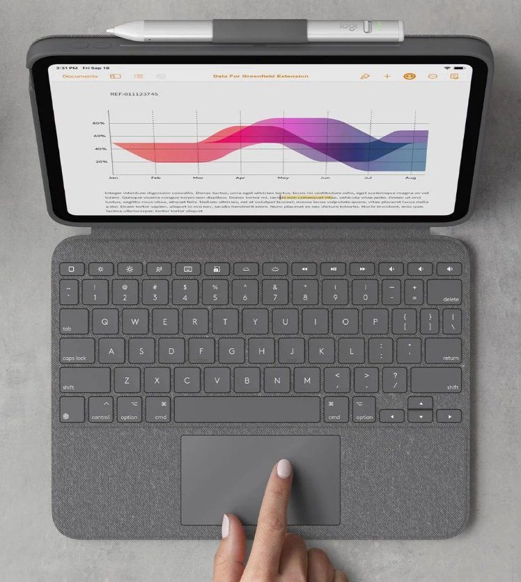 Logitech Tablet Tastatur Cover Combo Touch für iPad 10. Gen. (Gebraucht ...