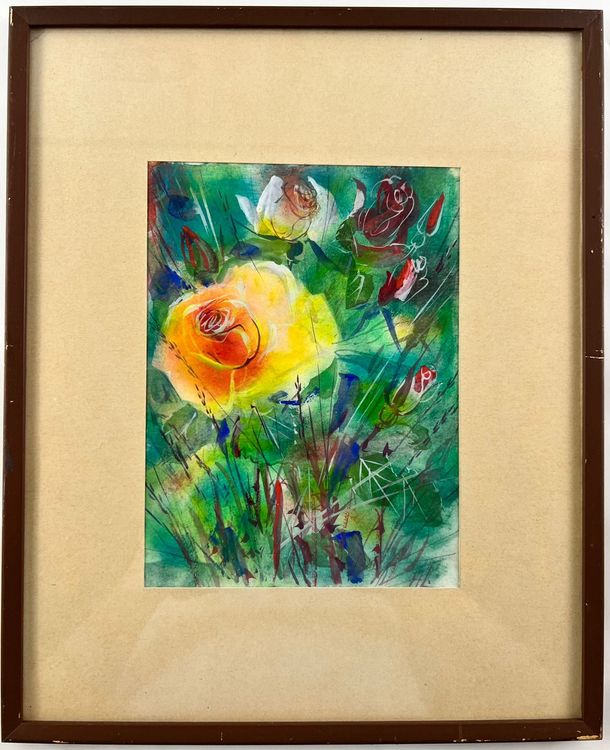 Gelbe Rose Gouache Monogram. | Kaufen auf Ricardo