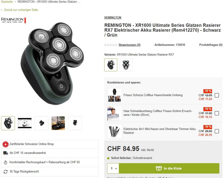 Elektrischer 5D 360° Glatzen Rasierer, Rasierapparat NEU (Neu und originalverpackt) in Rorschach ...