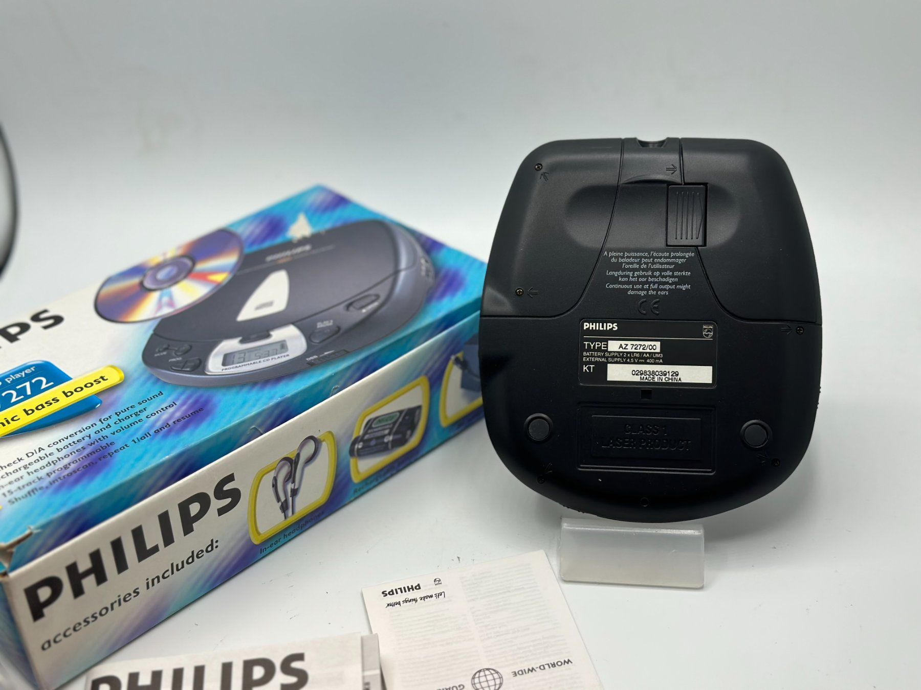 NEW! Philips Discman Lecteur CD Portable Player+Test OK! (Neuf avec ...