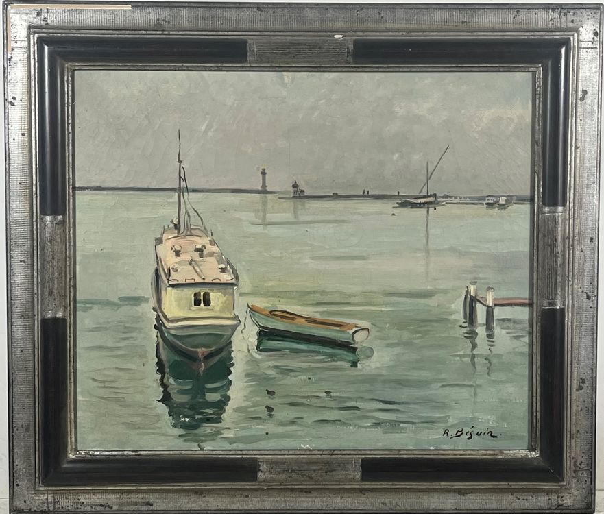 René Béguin (1892-1947) See Ansicht mit Boot Gemälde | Kaufen auf Ricardo