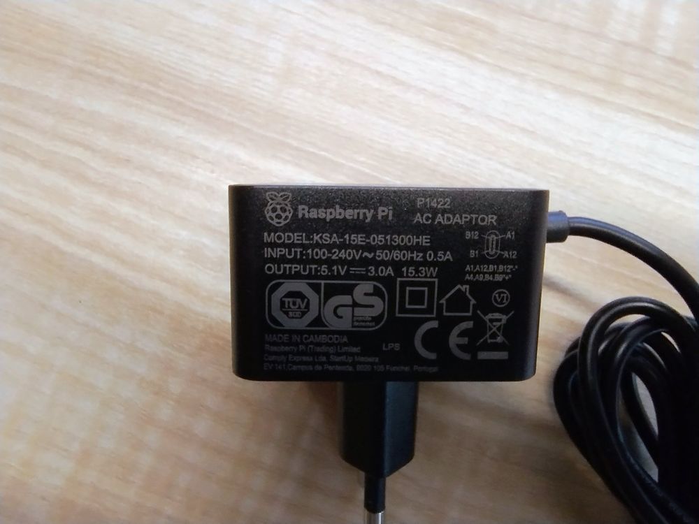 Original Raspberry Pi 4 - Netzteil KSA-15E-051300HE (Neu (gemäss ...