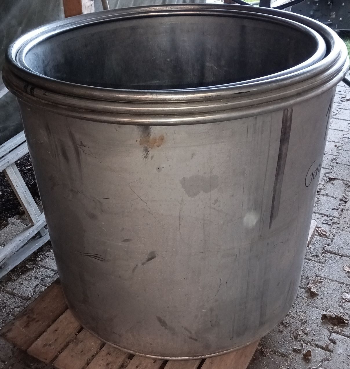 Grand récipient cuve industriel en acier inoxydable pièces (Gebraucht ...