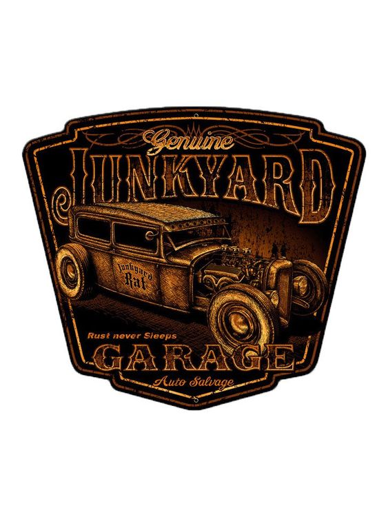 Classic Hot Rod JunkYard Garage Shop Art Sign 40 x 35 cm (Neu und ...