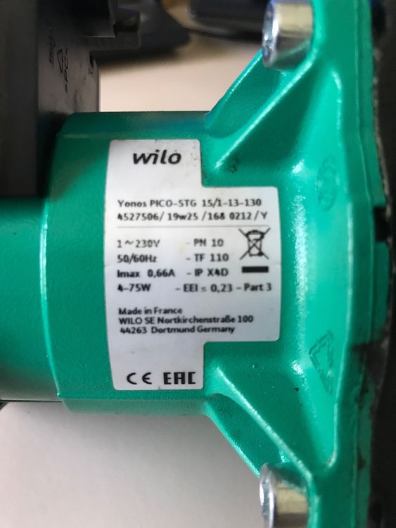 Umwälzpumpe HE Wilo Yonos PICO-STG 15/1-13-130 (Gebraucht) in Thusis ...