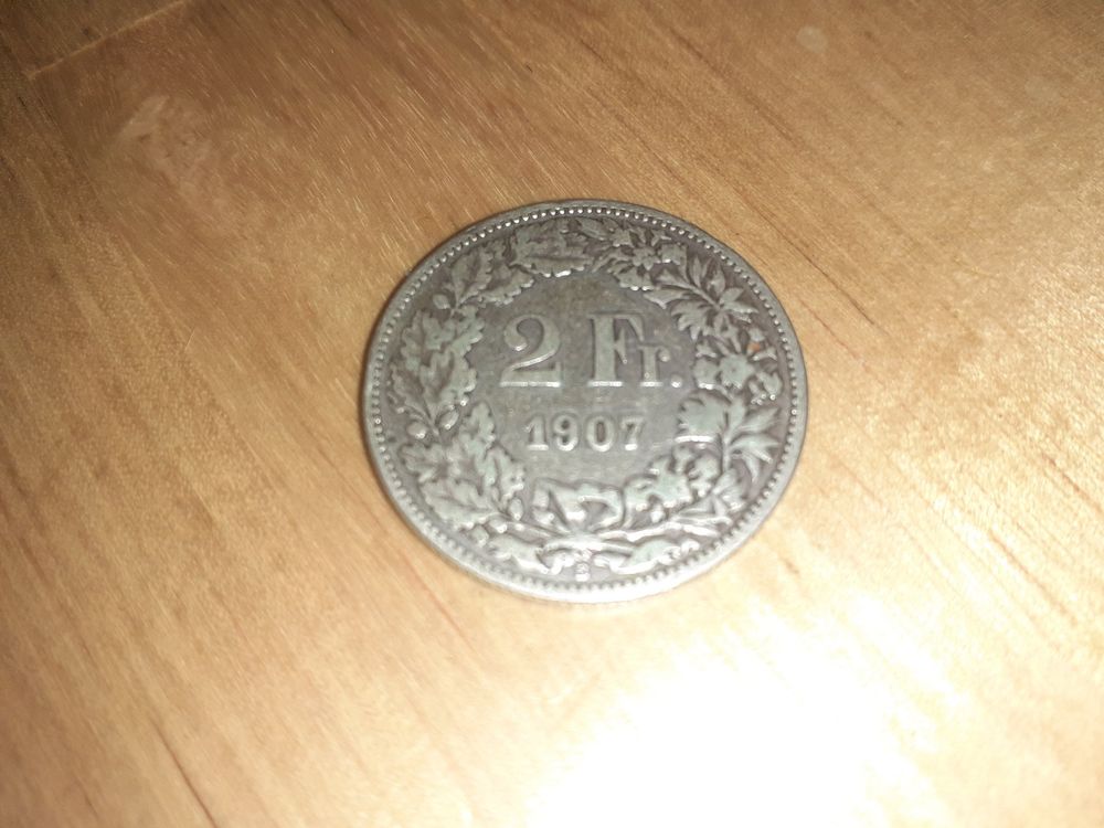 Silber-Zweifränkler 1907 (Gebraucht) in Linthal für CHF 7 – mit Lieferung auf Ricardo kaufen