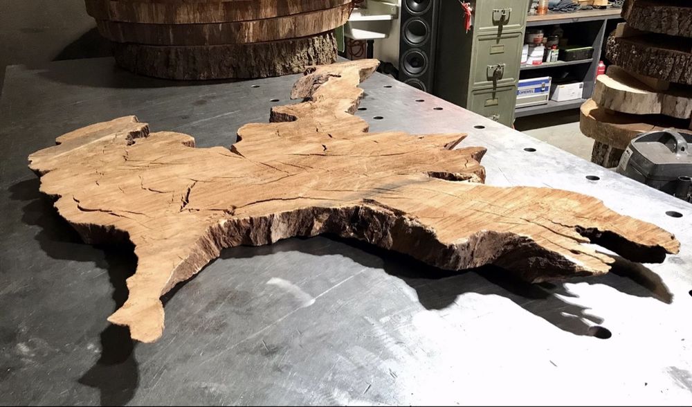 Eiche, Baumscheibe, Wurzelscheibe, Massivholz, Holz, Tisch (Neu (gemäss Beschreibung)) in Meggen ...