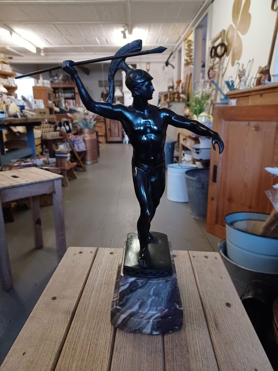 Bronzefigur "Morin Georges 1874-1950" Speerwerfer, signiert | Kaufen ...