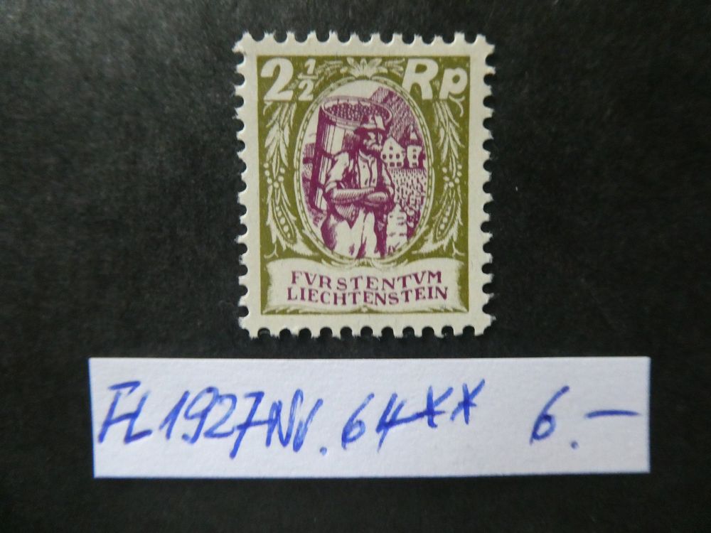 FL 1927 Nr. 64 postfrisch (Gebraucht) in Lausen für CHF 1.5 – mit Lieferung auf Ricardo kaufen