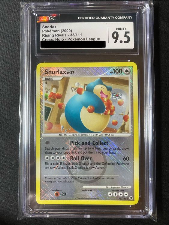 Snorlax 33 Promo - CGC 9.5 MINT+ - Rising Rivals - 🇺🇸 (Neu (gemäss ...