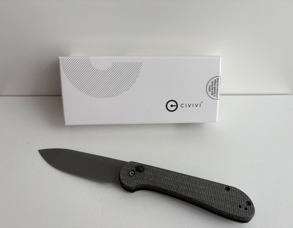 CIVIVI Elementum Button Lock Green Micarta Klappmesser NEU (Neu und ...