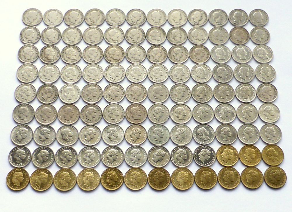 108x Super 5 Rappen Sammlung, 1880- 1994 (Gebraucht) in Buochs für CHF 28 – mit Lieferung auf ...