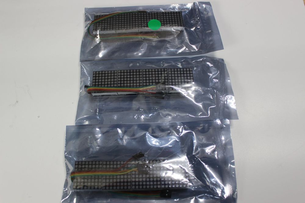 3 Stk LED - Matrix Module 8x32 mit MAX7219 Controller (Neu und ...