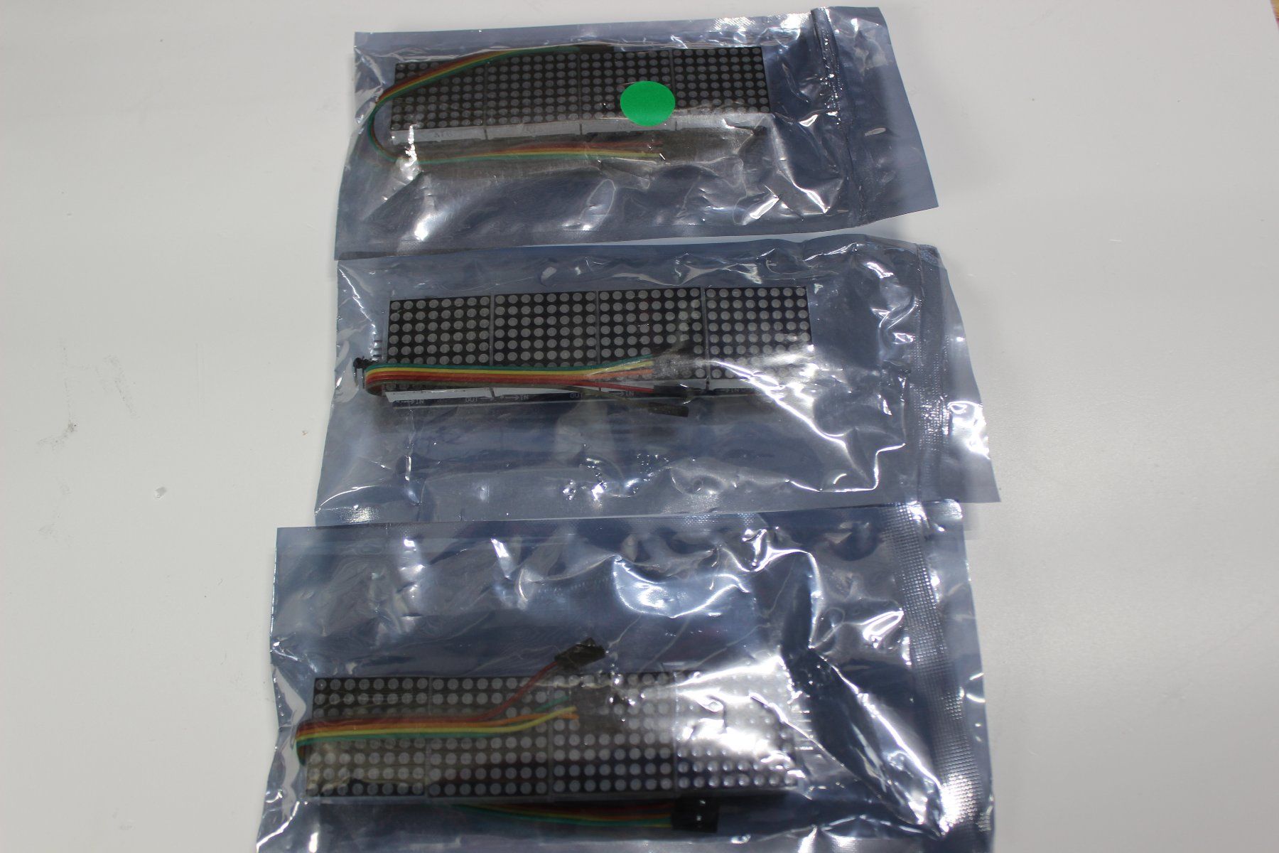 3 Stk LED - Matrix Module 8x32 mit MAX7219 Controller (Neu und ...