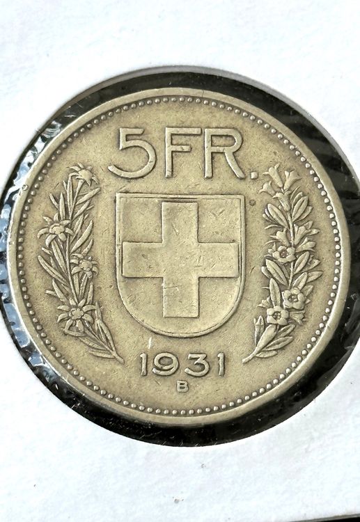 5 sehr alte Fünfliber 1931, 1933, 1935 silber | Kaufen auf Ricardo
