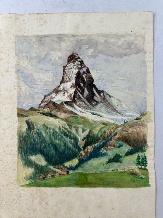 Aquarell Matterhorn W.Berger 1931, signiert datiert. (Gebraucht) in Neuhausen am Rheinfall für ...