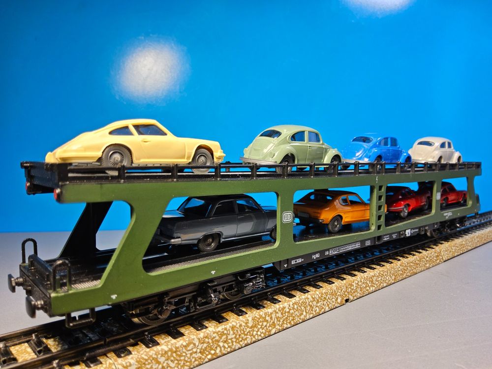 Märklin 4074 __ Autotransportwagen mit 8 Autos _ NEU Spur H0 (Neu ...