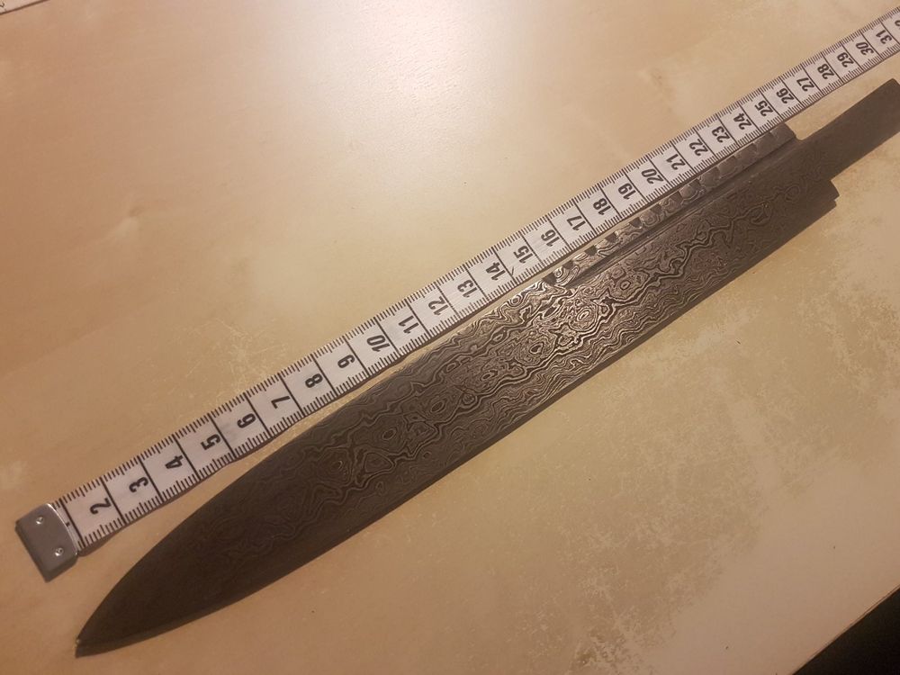 Messer-Rohling / Messer-Klinge / Klingen-Rohling - Damast (Neu (gemäss ...