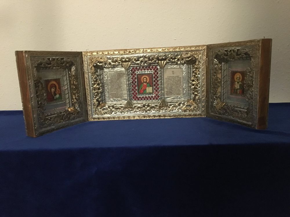 Alte russische Ikone, Triptychon 61 x 18 cm | Kaufen auf Ricardo